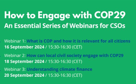 How to engage with COP29: series of webinars for CSOs from the Eastern ...