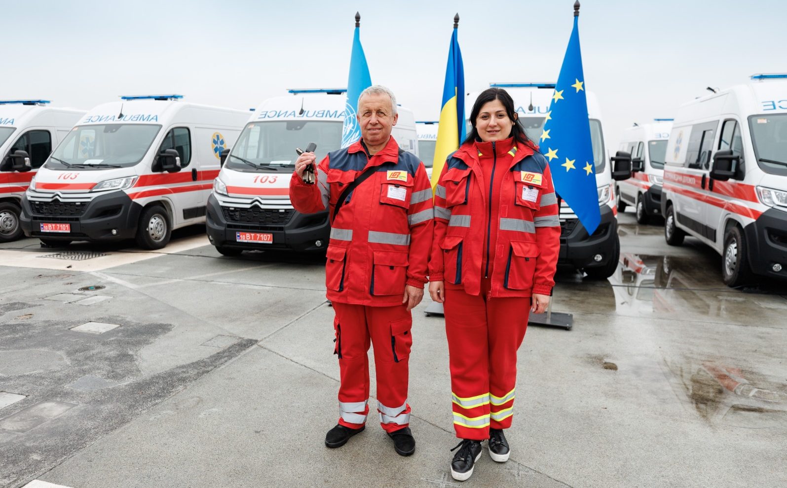 EU and UNDP deliver 16 ambulances to war-affected communities in ...